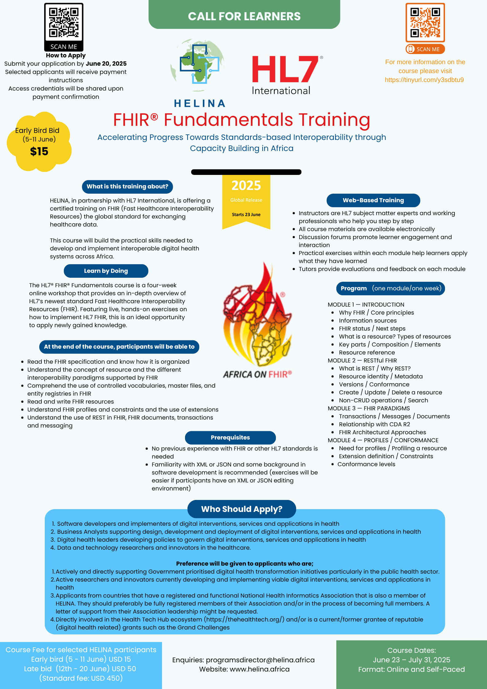HELINA – Professionalizing Digital Health and Health Informatics in Africa